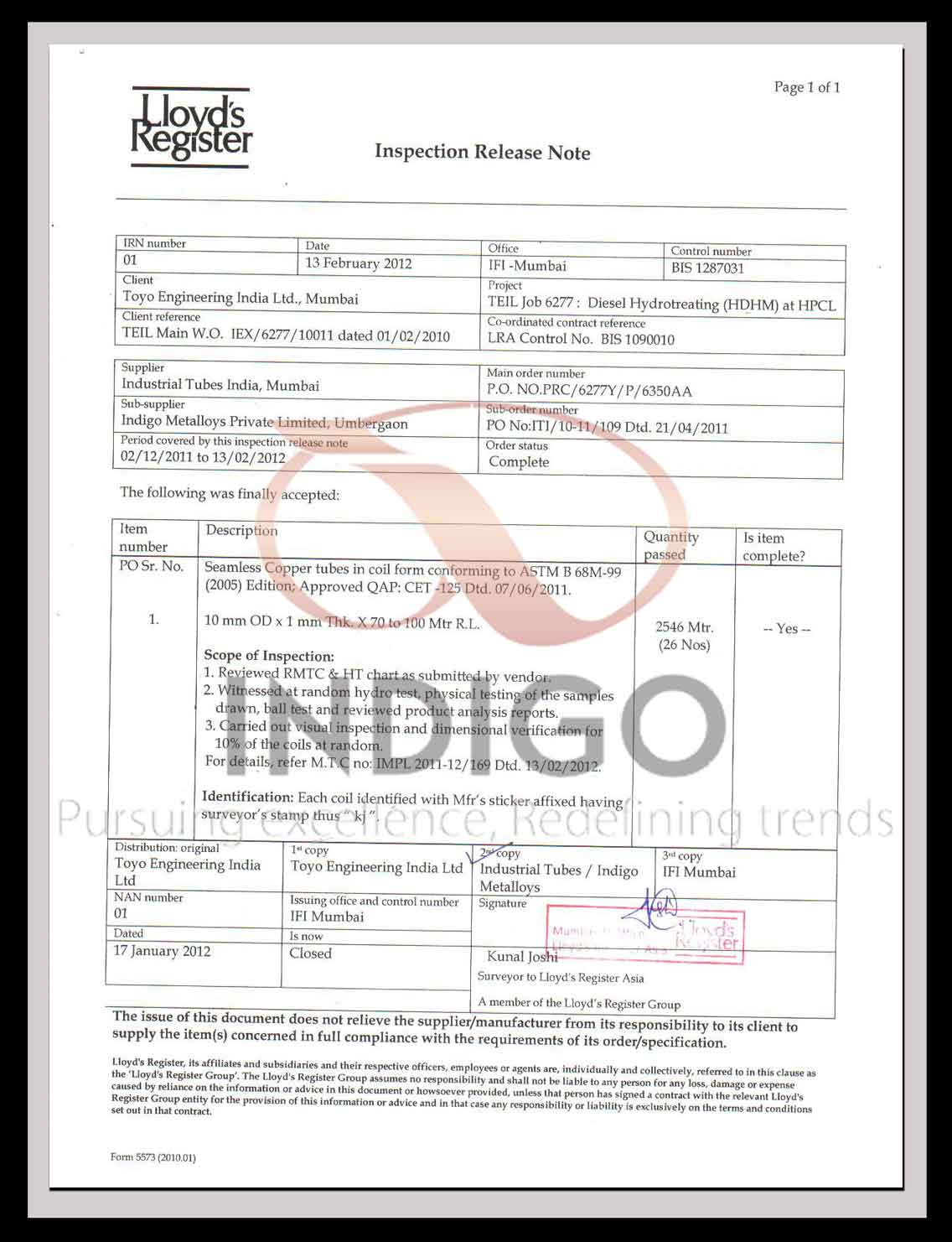 Indigo Metalloys Pvt. Ltd.|Leading Manufacturers and Exporters of ...